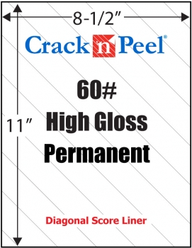 Crack 'n Peel, Label, Adhesive Paper, Diagonal Scores, Label Stock