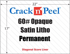 Crack 'n Peel, Label, Adhesive Paper, Diagonal Scores, Label Stock