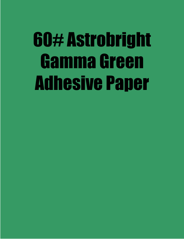 Astrobright Gamma Green 60# Adhesive Paper, Strip-Tac Plus®, Perm., 8.5 ...