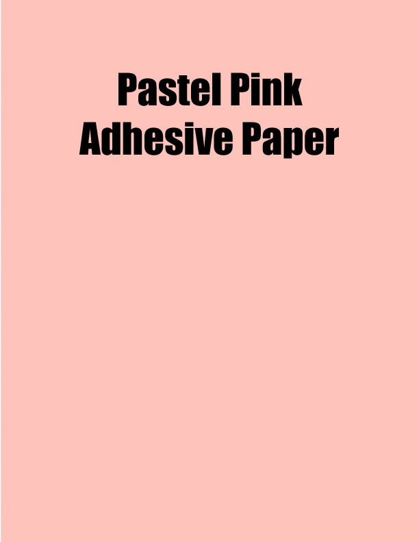 Pastel Pink Adhesive Paper, 8.5 x 11, (1 Up), 100 Sheet Box: PressLabel ...