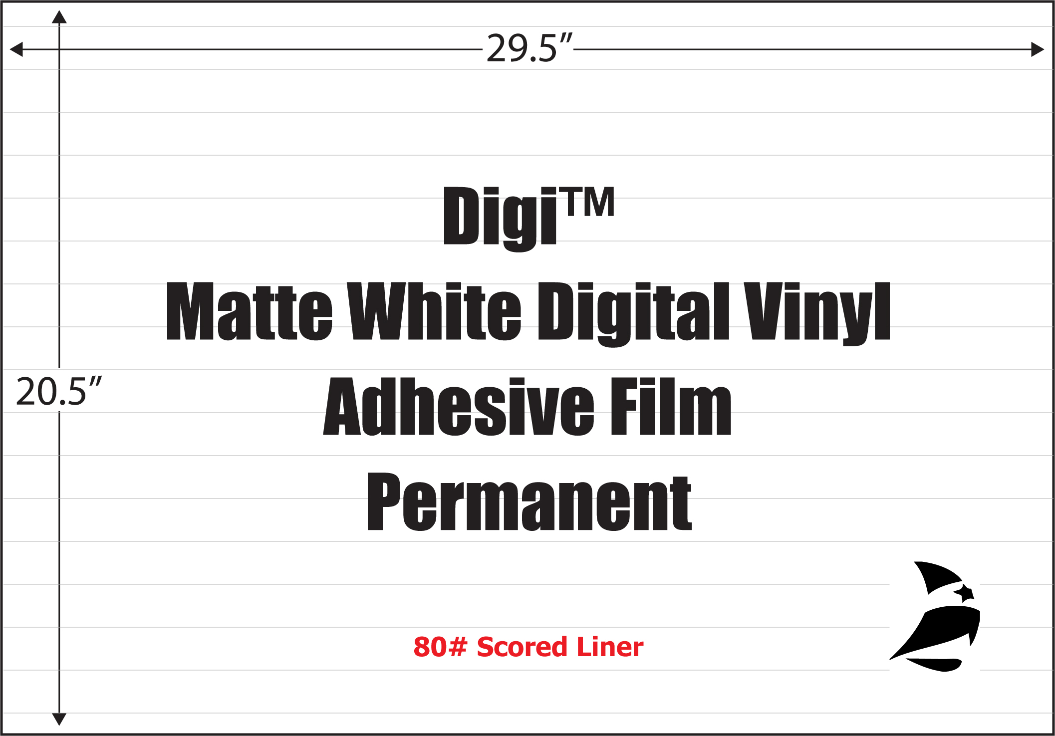Digi™ Matte White Digital Vinyl, 29.5" x 20.5", Permanent, GHS BS5609 ...