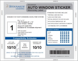 Auto Window Sticker: PressLabel.com, Adhesive Paper and Film, Custom Labels