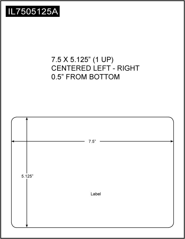 Integrated Label, 7.5 x 5.125 (1 Up), 8.5 x 11 Sheet Size, 1,500 Sheets ...