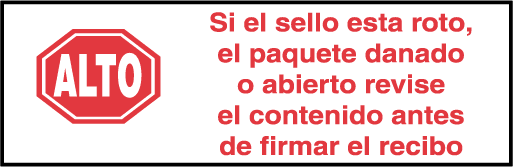 Stock Printed Tape - ALTO si el sello esta roto - 2 Case Min ...